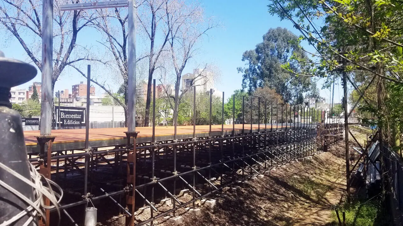 Ya construyen la Estación Morón Provisoria